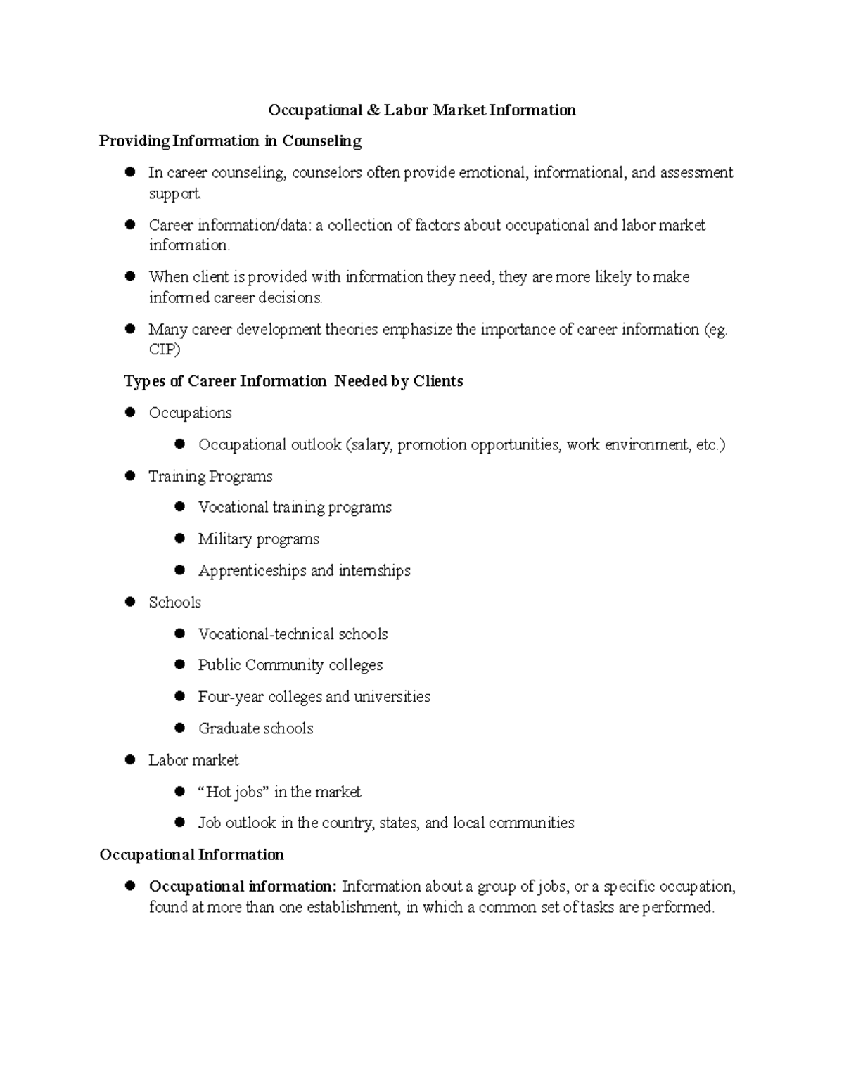 Notes for 10 - Professor Chui - Occupational &amp; Labor Market ...