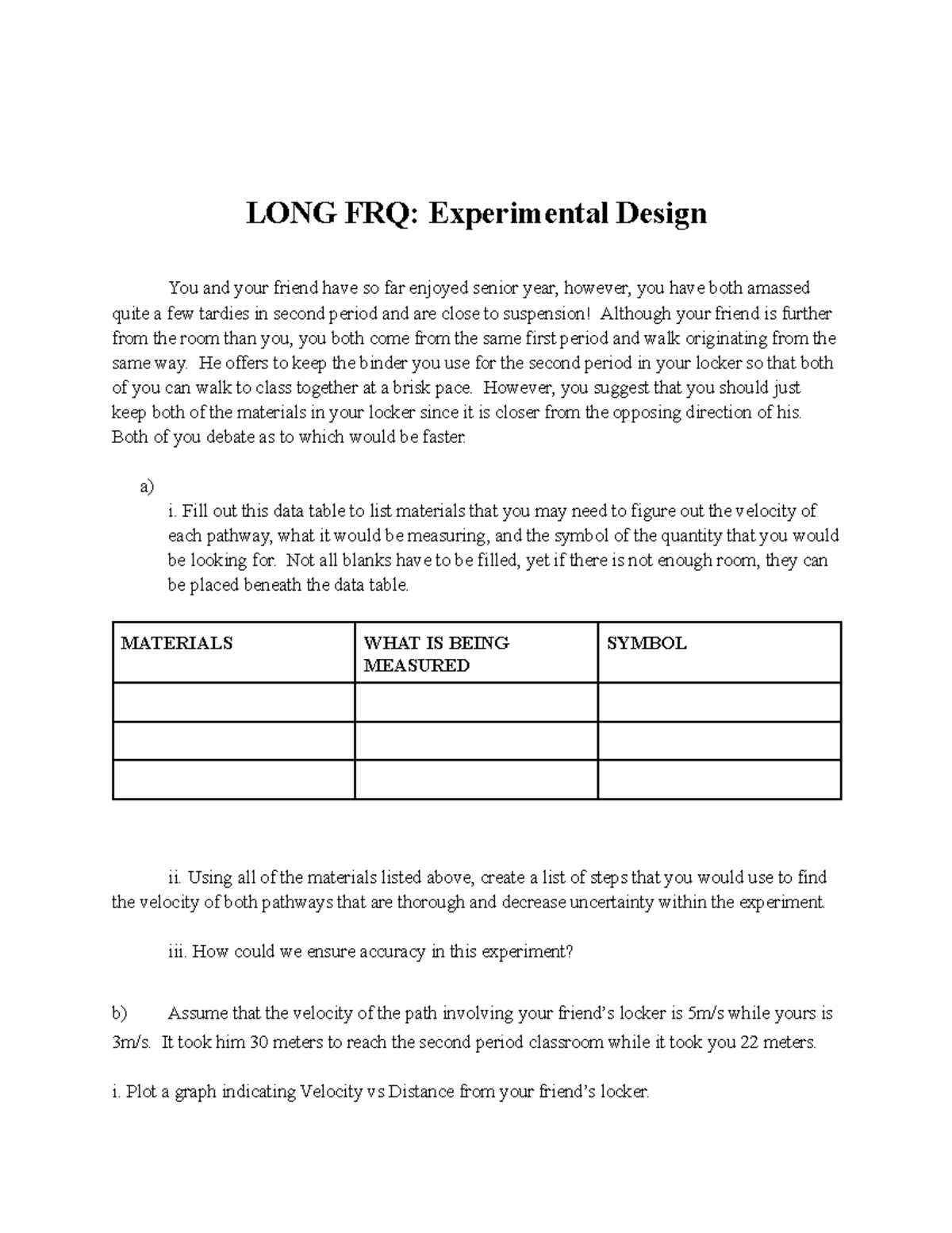 000 Create Physics FRQ - this isn't what you need im sorry - LONG FRQ ...