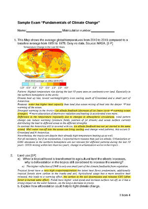 CC SS20 Sample Questions Lec 1-2 - CLIMATE CHANGE SS20 – SAMPLE ...