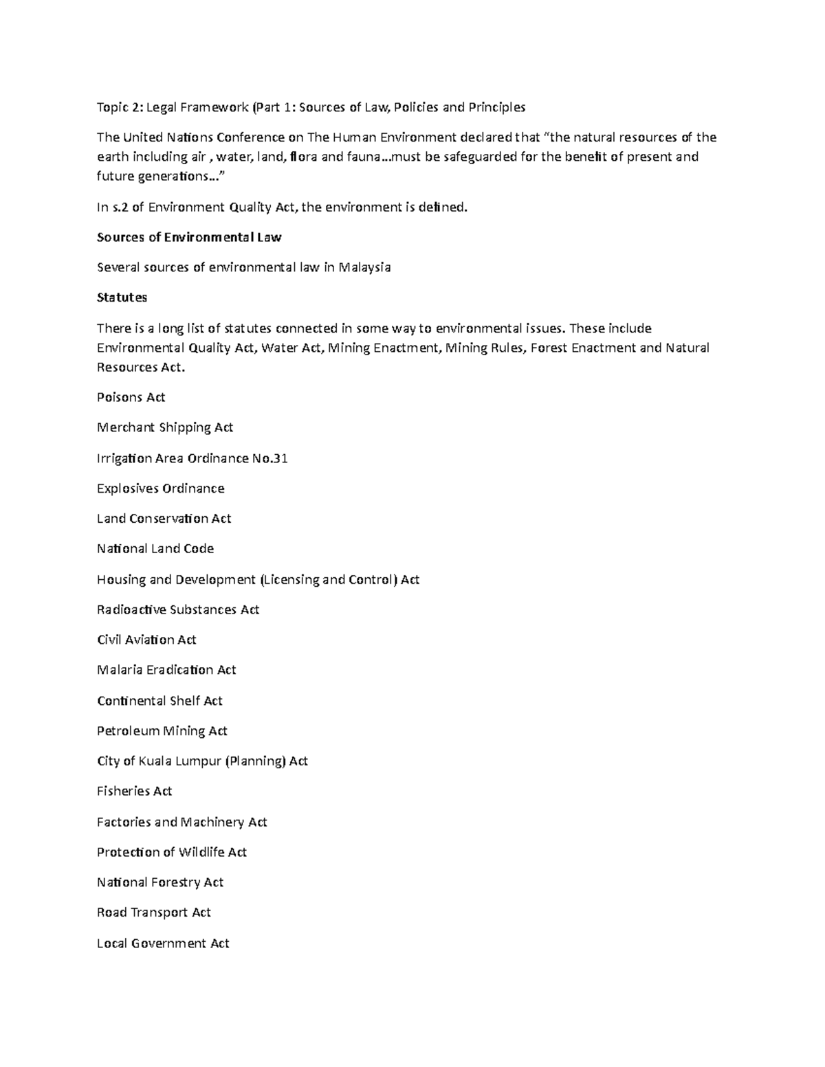 EL Topic 2 - lecture slides compilation - Topic 2: Legal Framework ...