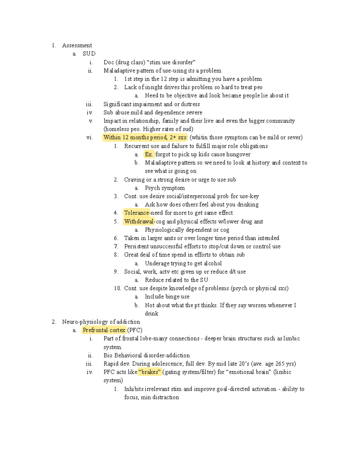Sud notes - Different substance use disorders and how to treat it for ...
