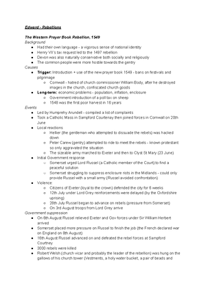 History A-Level - Tudors - Sixth Form (A Levels) - Studocu