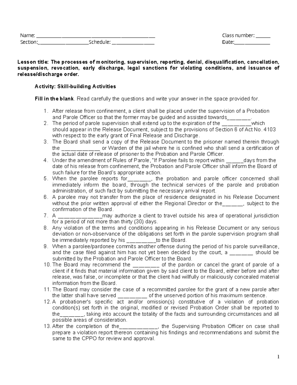 Activity 10 - Name ...