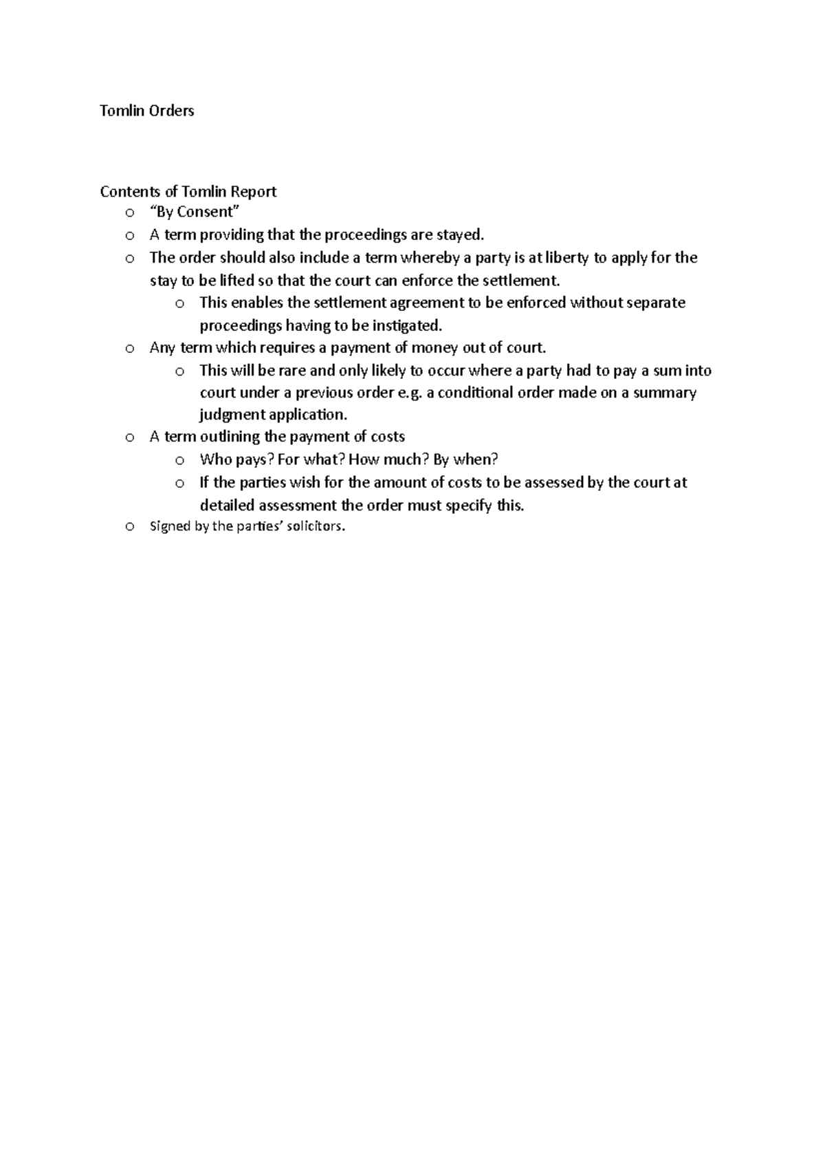 45. Tomlin Orders - Lecture notes 19 - Tomlin Orders Contents of Tomlin ...