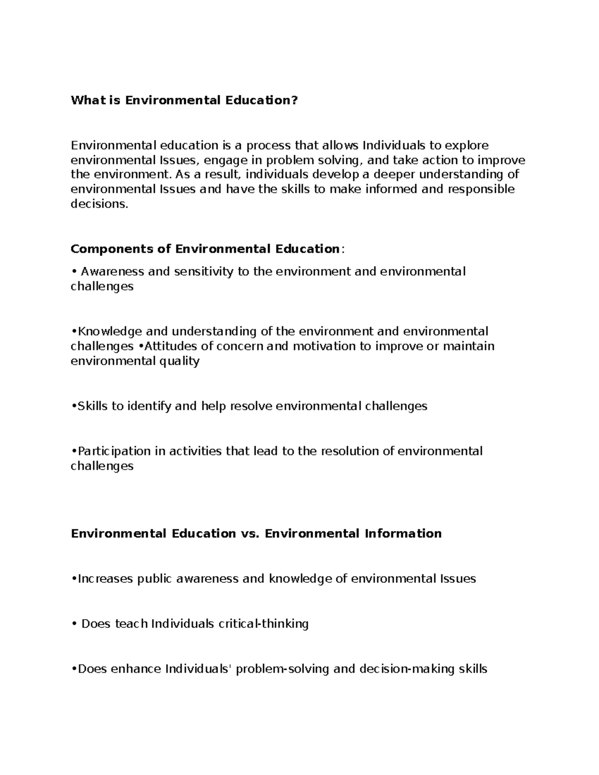 Environmental-Envi.-educ - What is Environmental Education ...