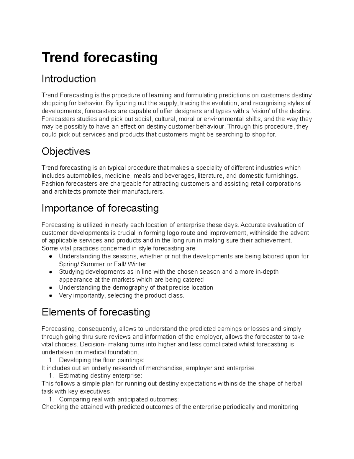 Trend forecasting in textile industry - Trend forecasting Introduction ...