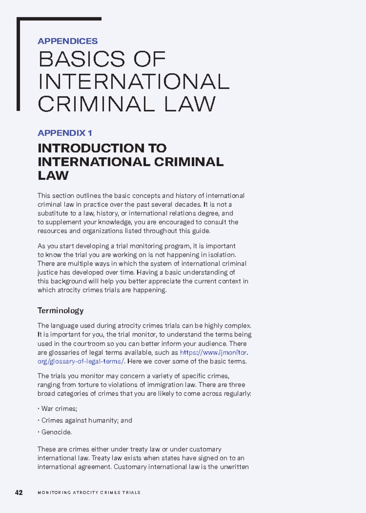 ICL guide and the application - APPENDIX 1 INTRODUCTION TO INTERNATIONAL CRIMINAL LAW This ...