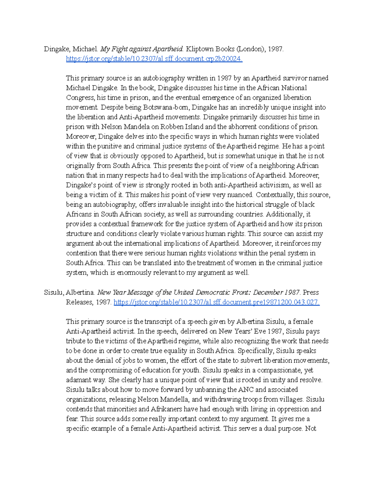 Building a Primary Source Base - Dingake, Michael. My Fight against ...
