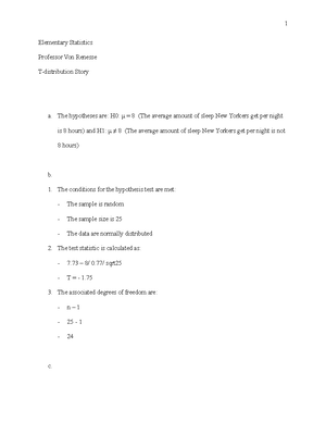 Journal 1 Elementary Statistics - 13 September 2022 Elementary ...