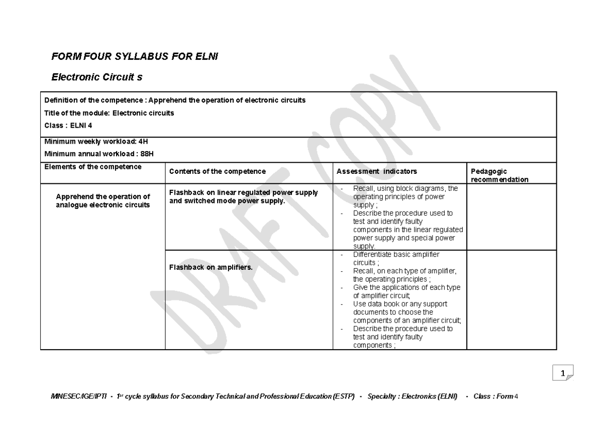 Form-four-ELNI - sullabus - 1 FORM FOUR SYLLABUS FOR ELNI Electronic ...