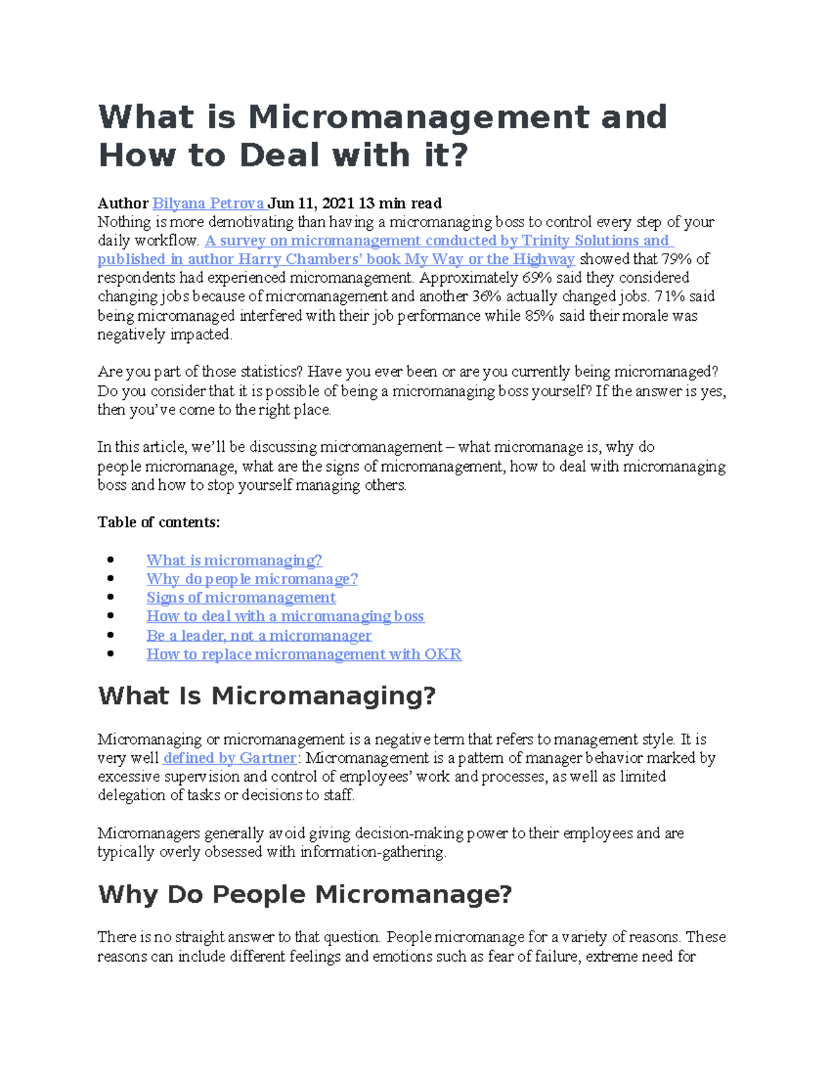 What is Micromanagement and How to Deal with it - What is ...