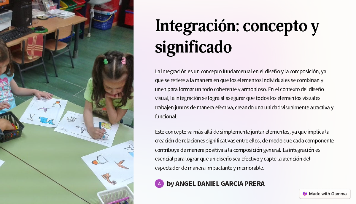 Elementos-de-composicion - Integración: concepto y significado La ...
