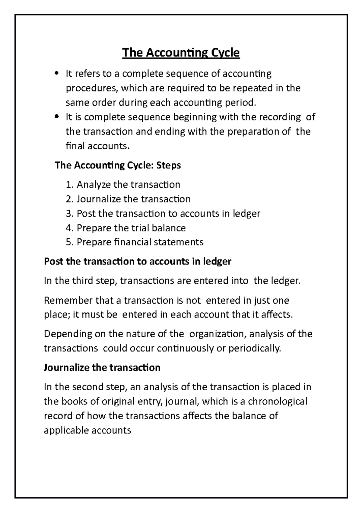 Worksheet & The Accounting Cycle Math Quiz at Charles Parker blog