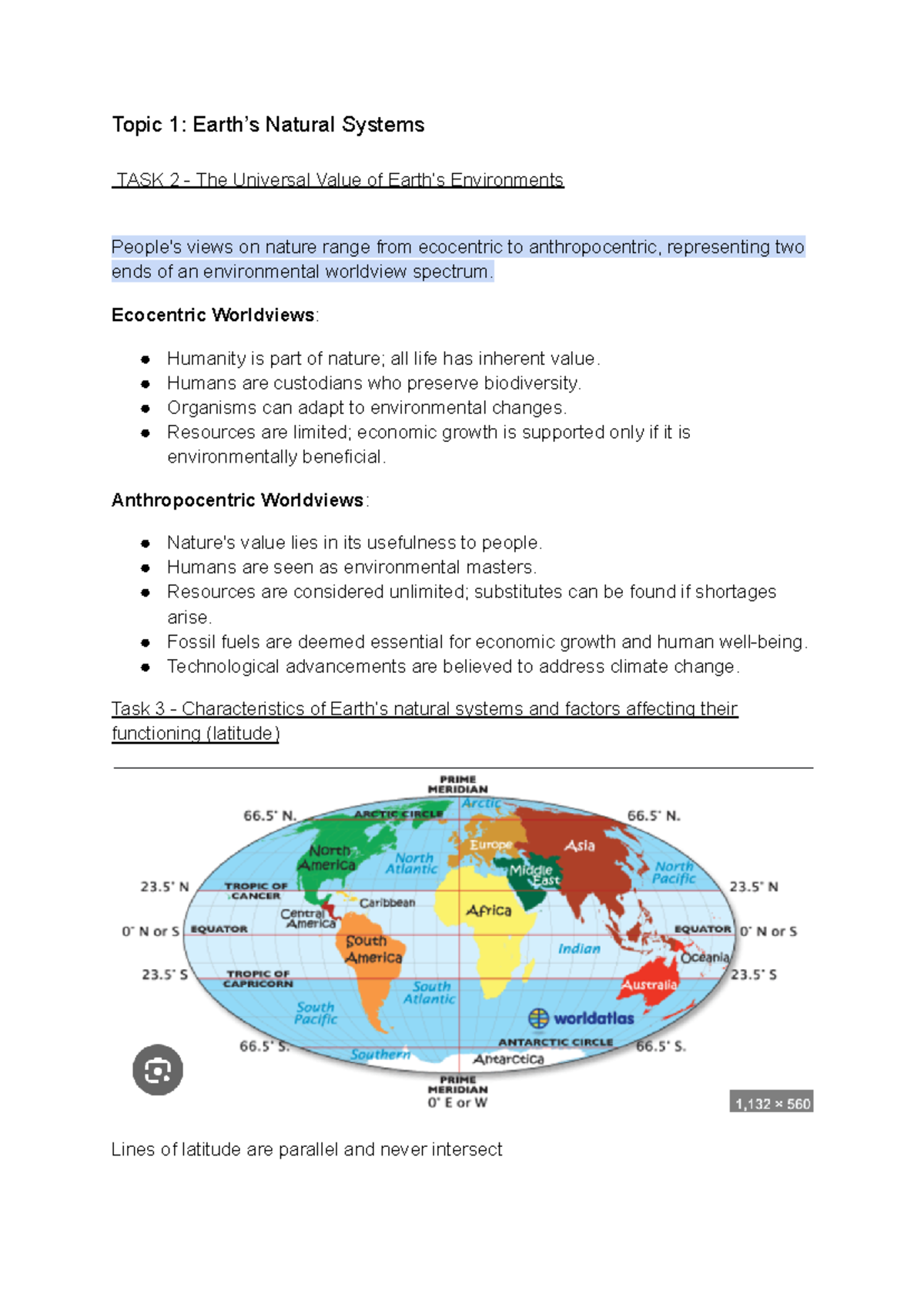 11 Geo study doc - Topic 1: Earth’s Natural Systems TASK 2 - The ...