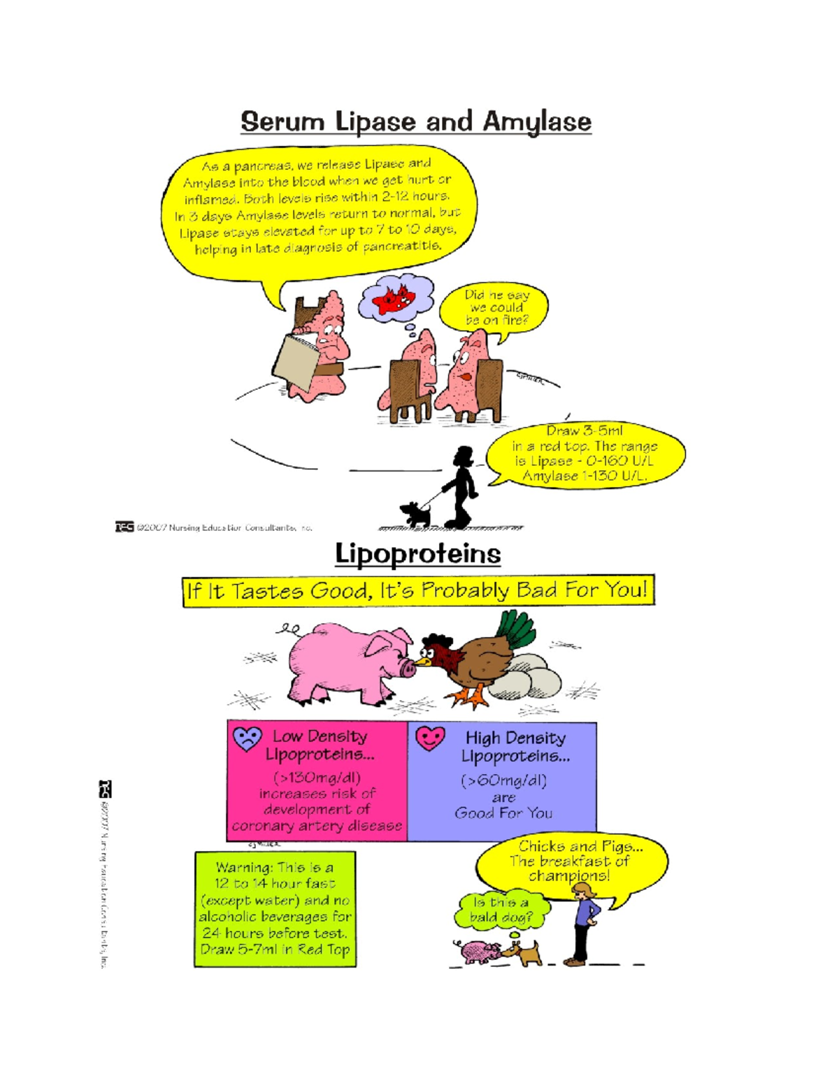 Nursing mnemonics - Serum Lipase and Amylase As a pancreas, we release ...