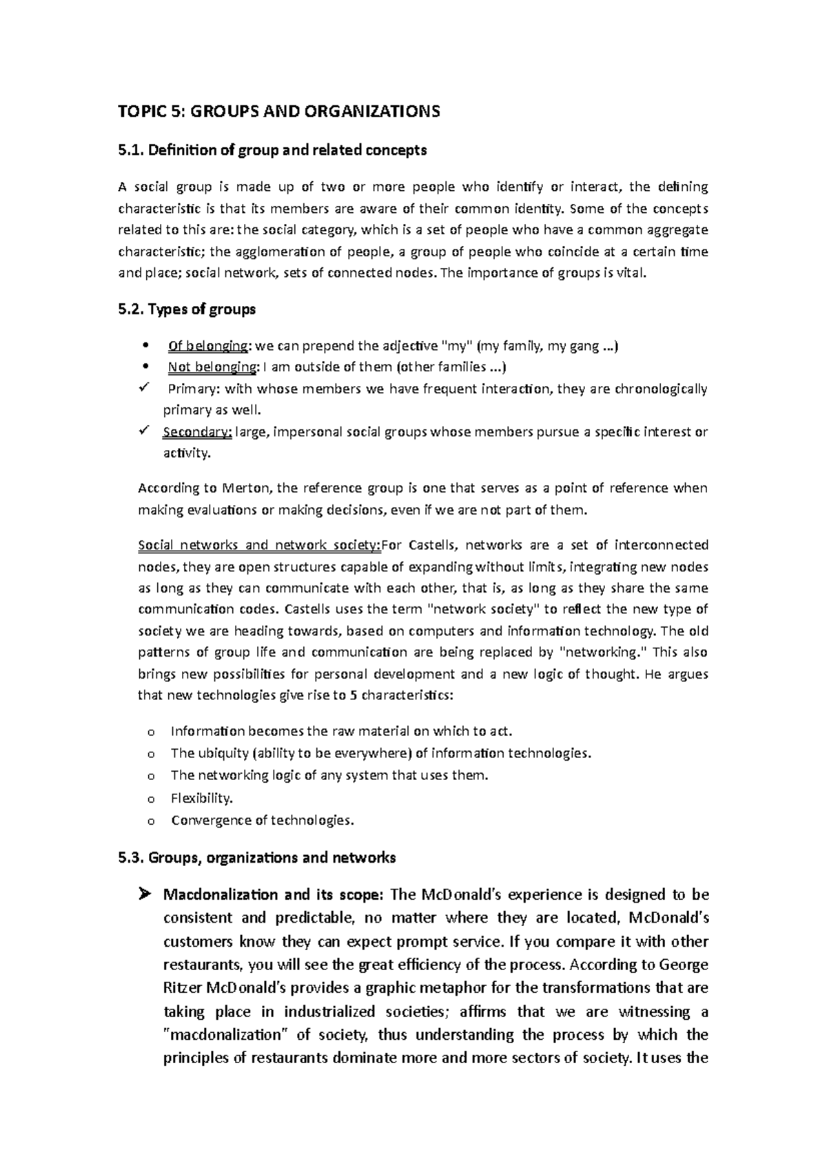 Lesson 10 Administrative Management - TOPIC 5: GROUPS AND ORGANIZATIONS ...