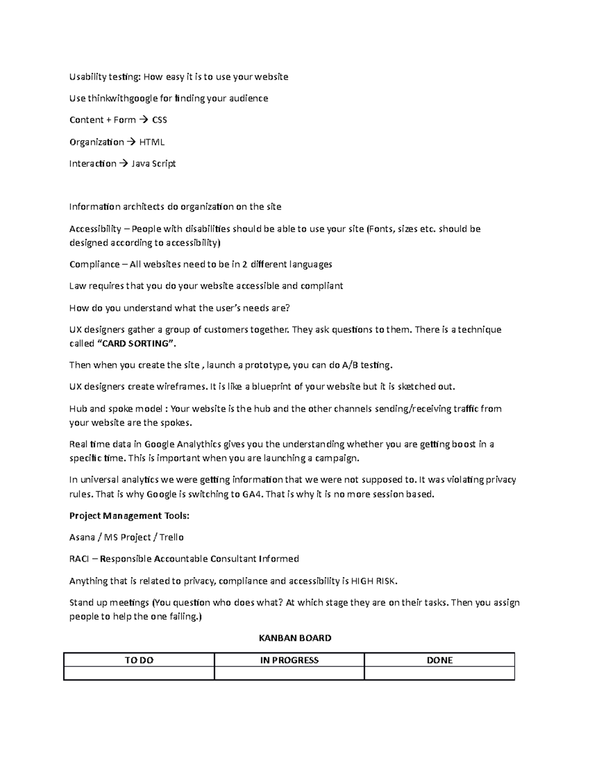 Week 6 Week 6 Notes Usability Testing How Easy It Is To Use Your Website Use 