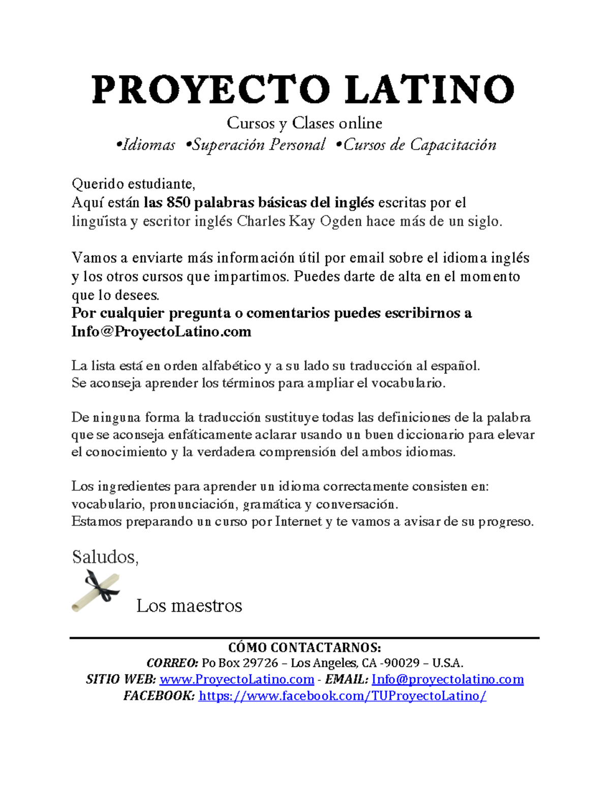 Las 850 palabras básicas del inglés - Ingles - UTP - Studocu