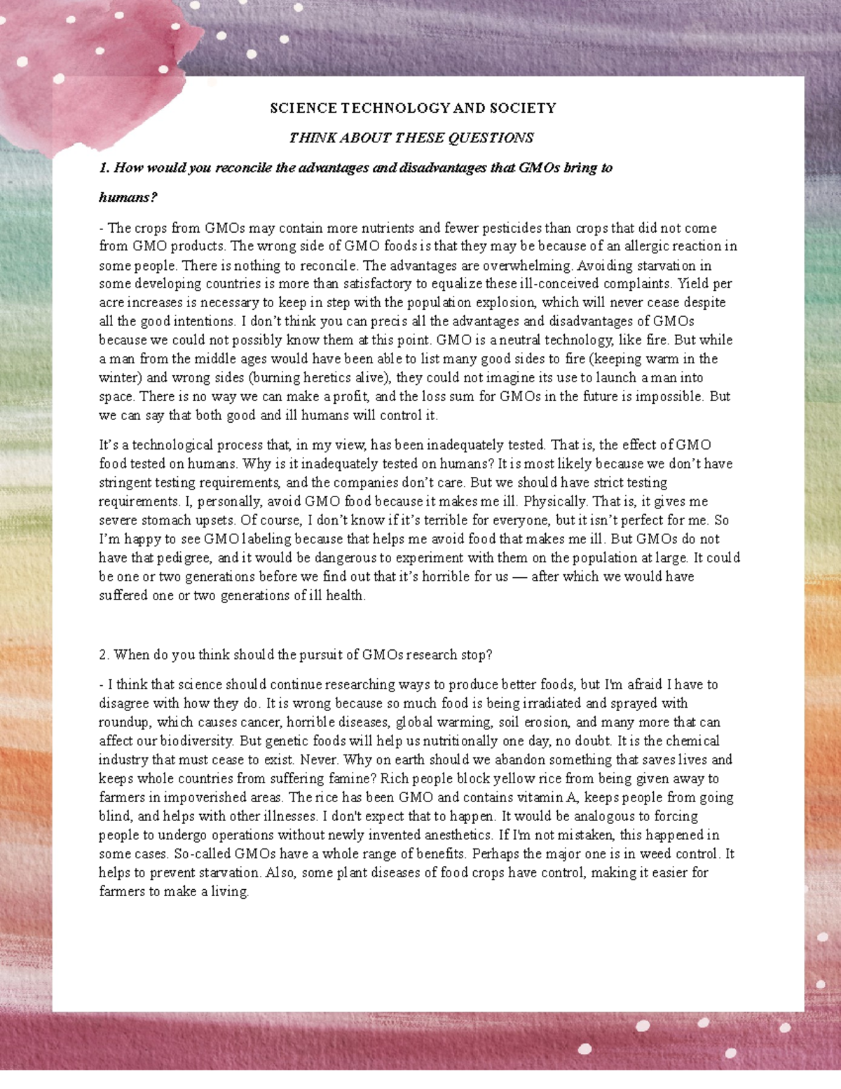 Science Technology AND Society Module 3 Lesson 3 - SCIENCE TECHNOLOGY ...