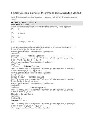 Comp Sem VI Quantitative Analysis+Sample Questions - Sample Questions Computer Engineering ...