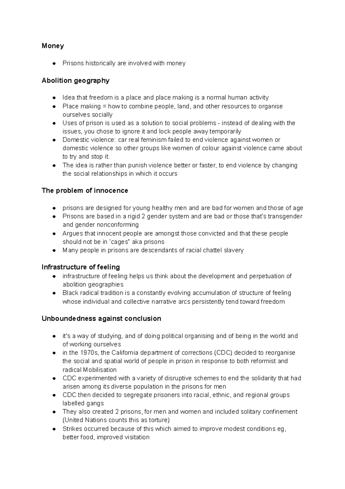 Abolition geography and the problem of innocence - Money Prisons ...