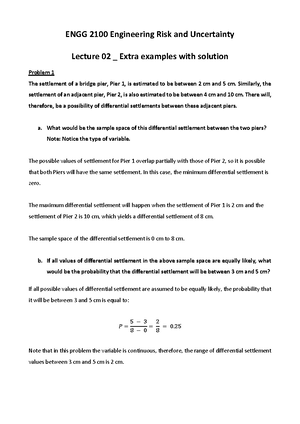 Lecture 01 Introduction-2 - ENGG Engineering Risk and Uncertainty 1. Introduction to the course ...