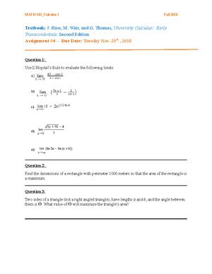 Calculus 1 - Project (1) - Key - MATH-181 PROJECT-BASED CALCULUS I ...