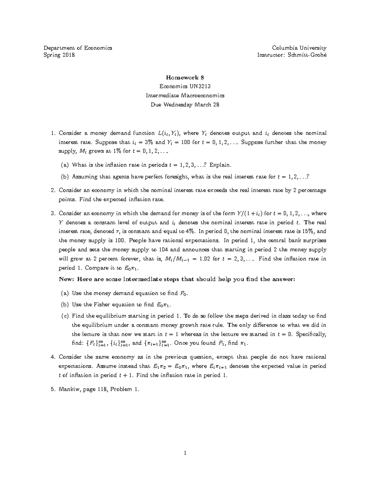 Hwk8 2018 amended - Homework - Department of Economics Columbia ...