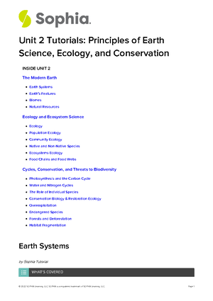 Sophia unit 1 Environmental Science Mile Stone 1 - 1 CONCEPT ³ ...