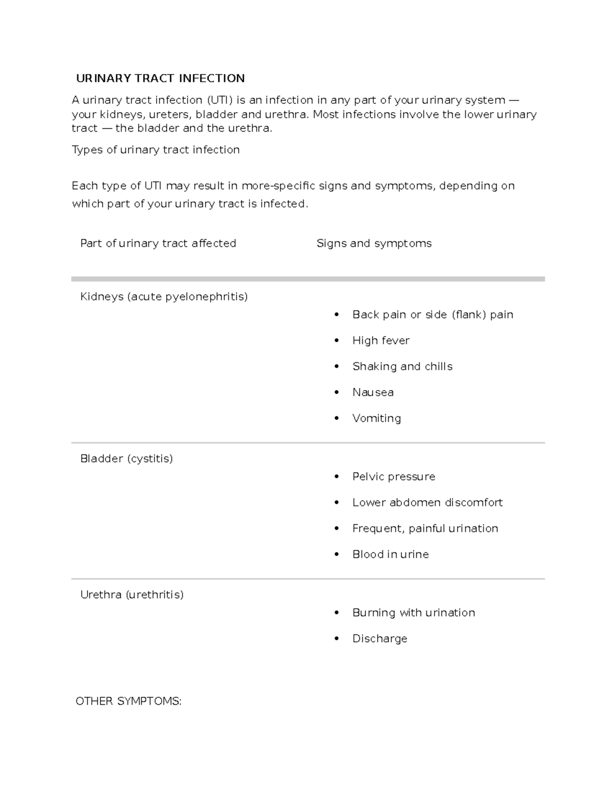 Genito - lesson plan example for reproductive organ system - URINARY ...