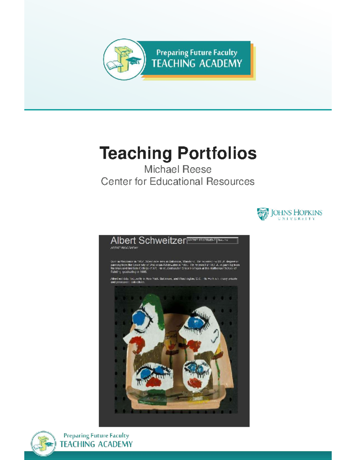 Teaching Portfolios-2pp compressed - Teaching Portfolios Michael Reese ...