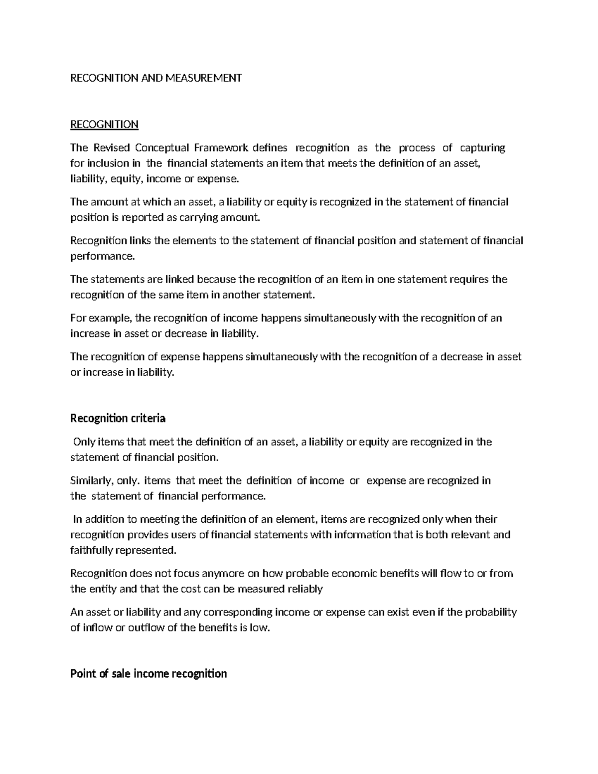 Inbound 3650339791635439964 - RECOGNITION AND MEASUREMENT RECOGNITION ...