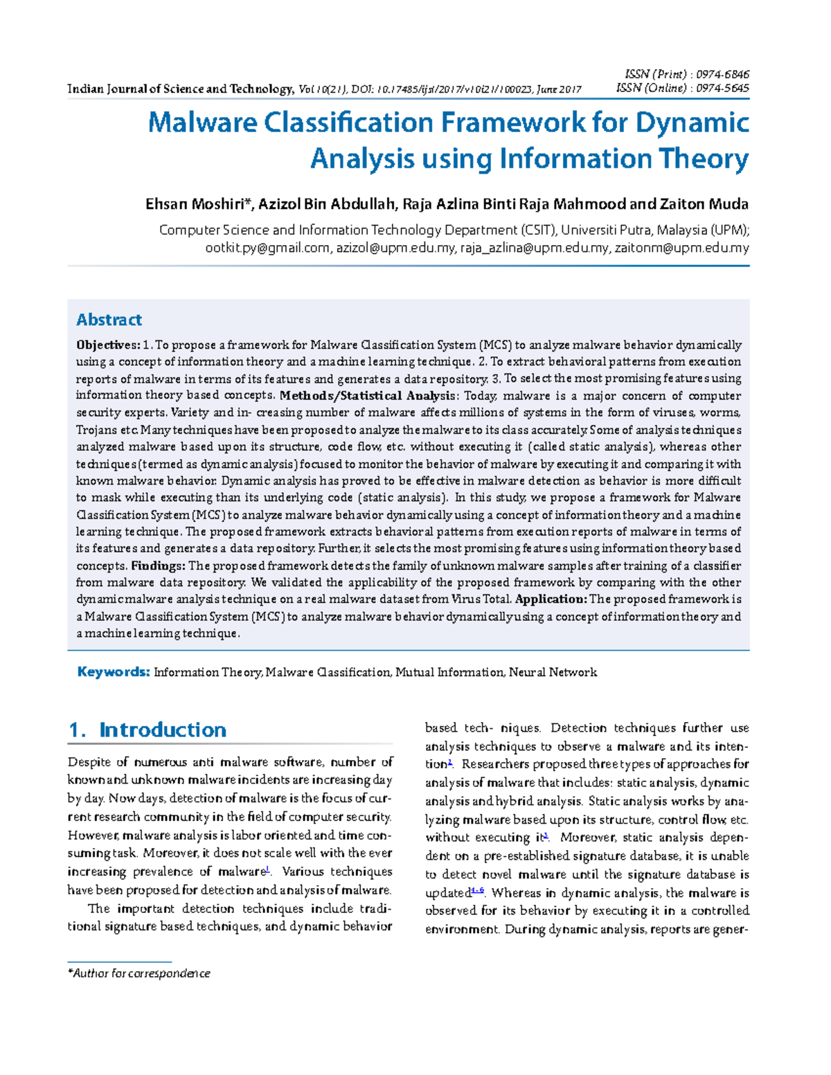 Article 24 - *Author for correspondence Indian Journal of Science and ...