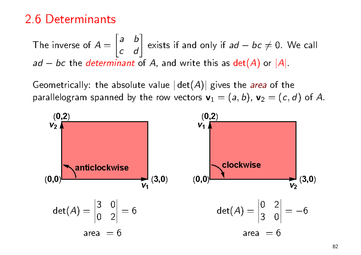 Week3-4 - Week 3-4 lecture notes - 2 Determinants The inverse of A ...
