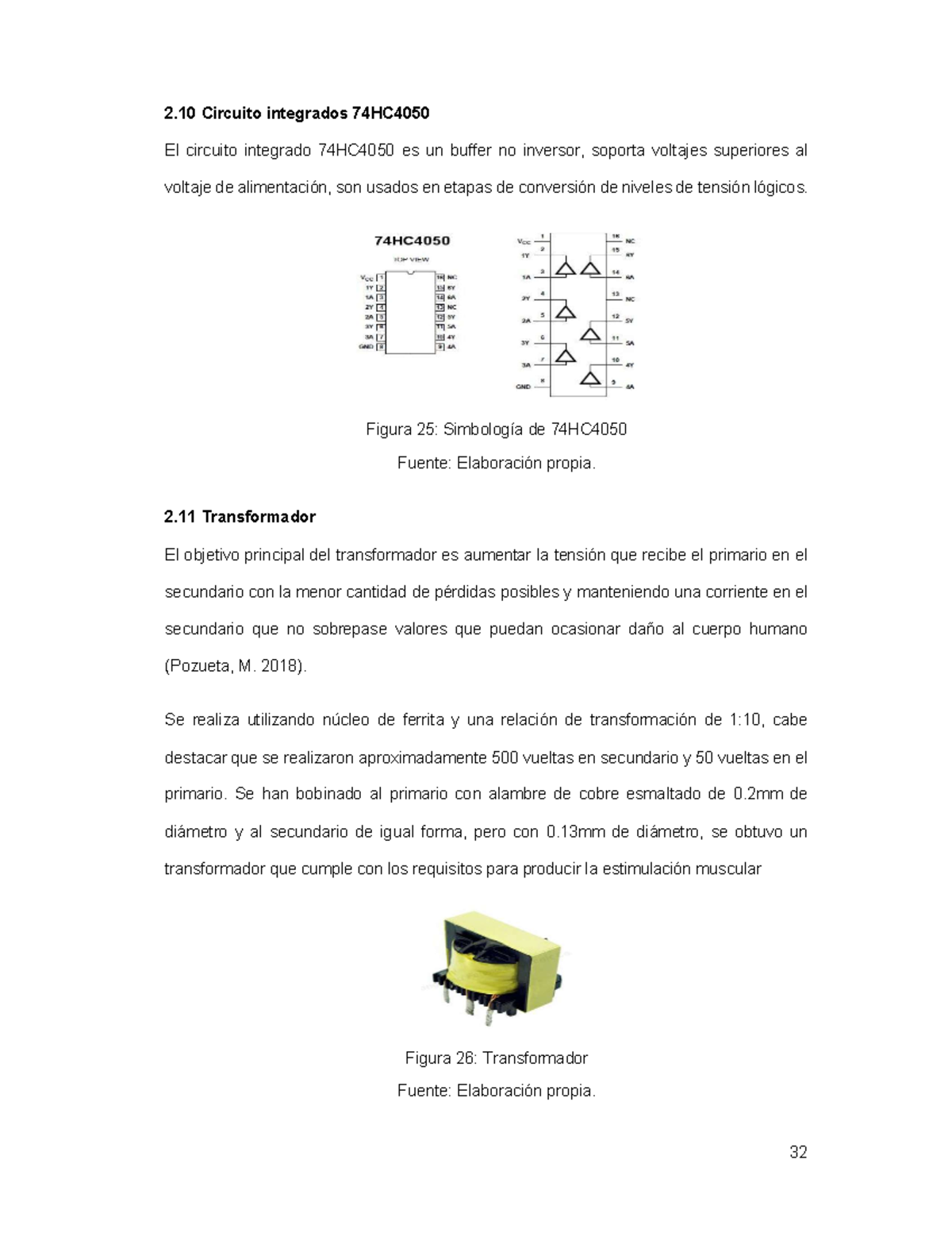 Diseño del transformador - 32 2 Circuito integrados 74HC El circuito ...