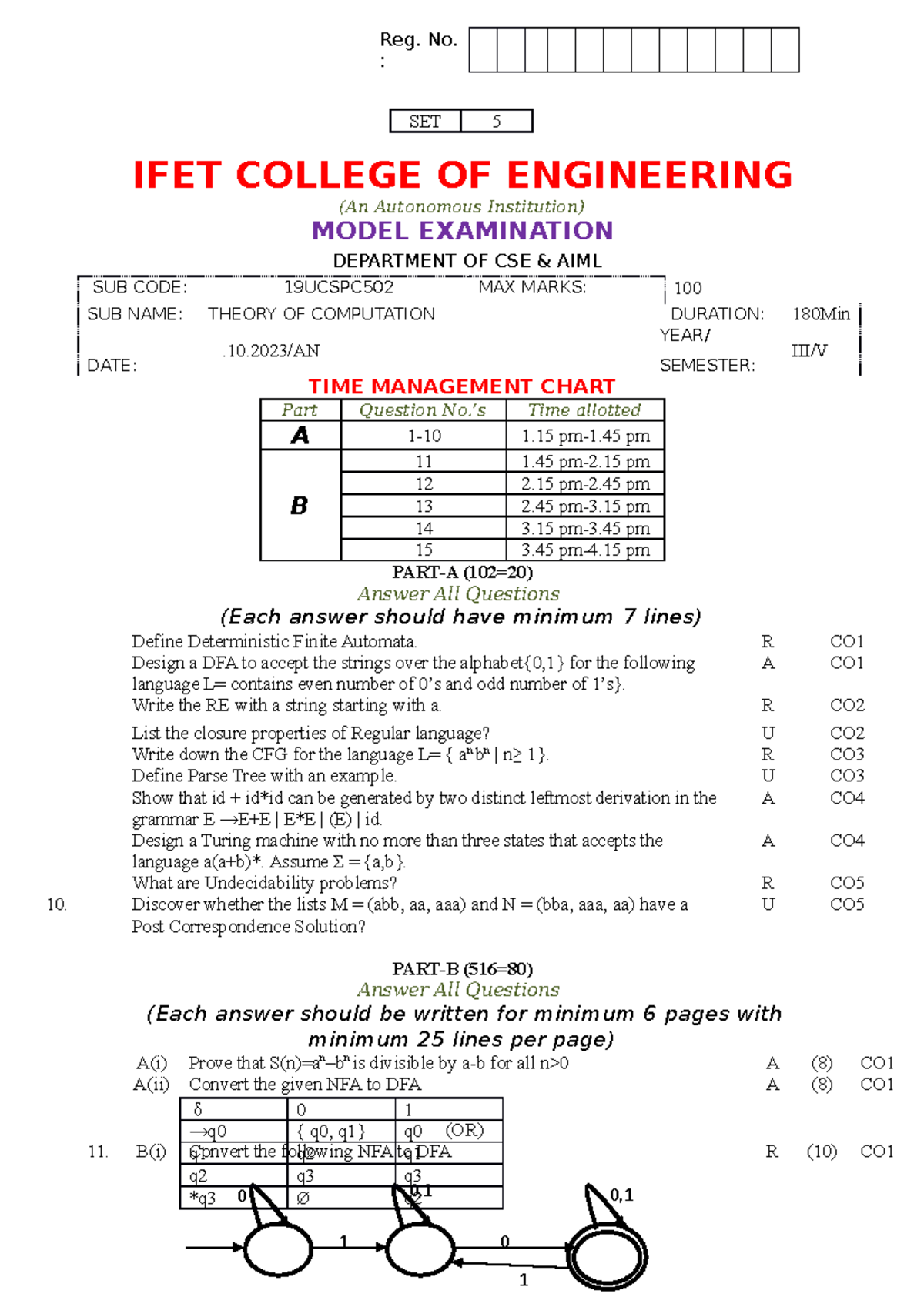 Model QP set-5 - set qbs - SET 5 IFET COLLEGE OF ENGINEERING (An ...