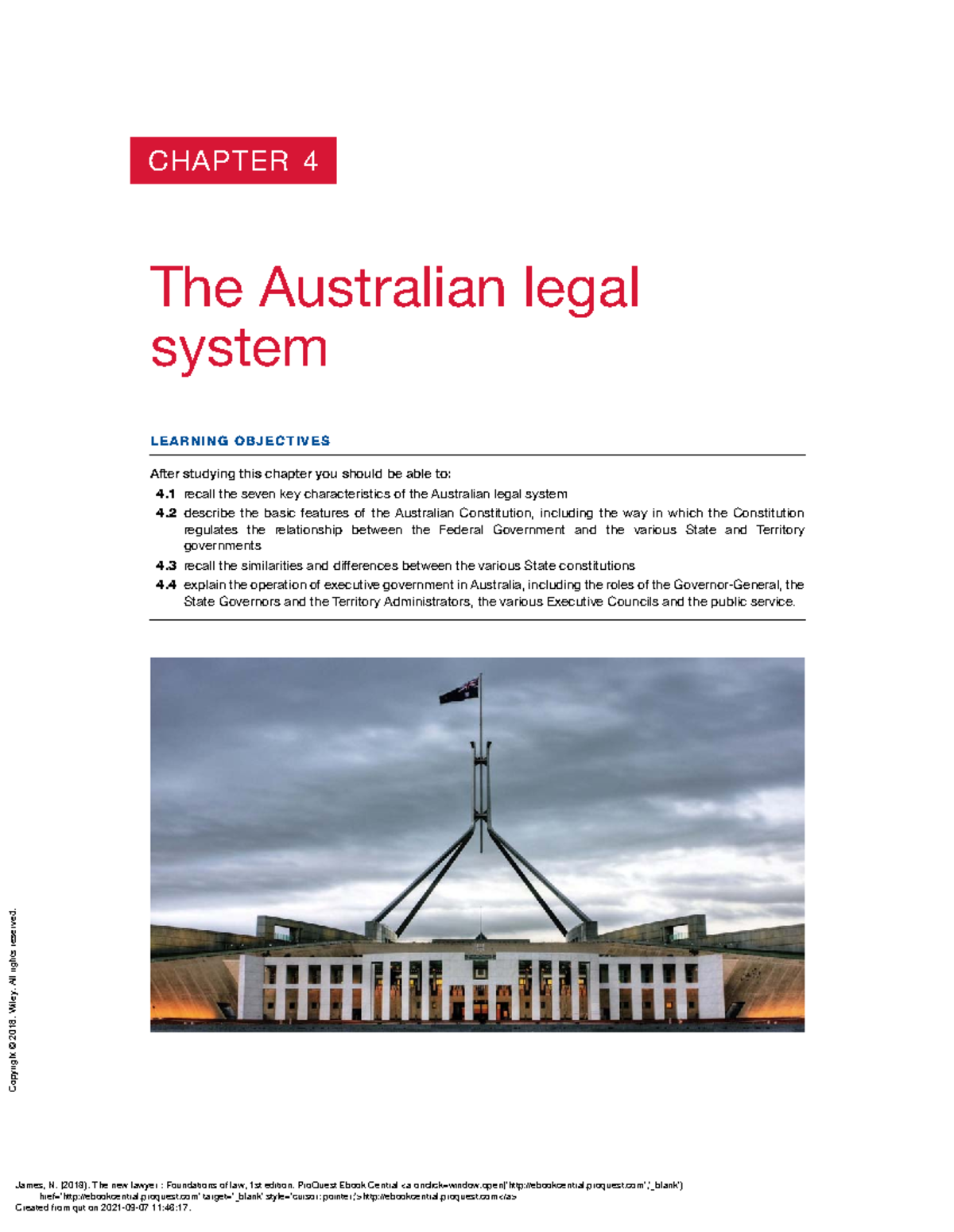 Notes notes notes - CHAPTER 4 The Australian legal system LEARNING ...