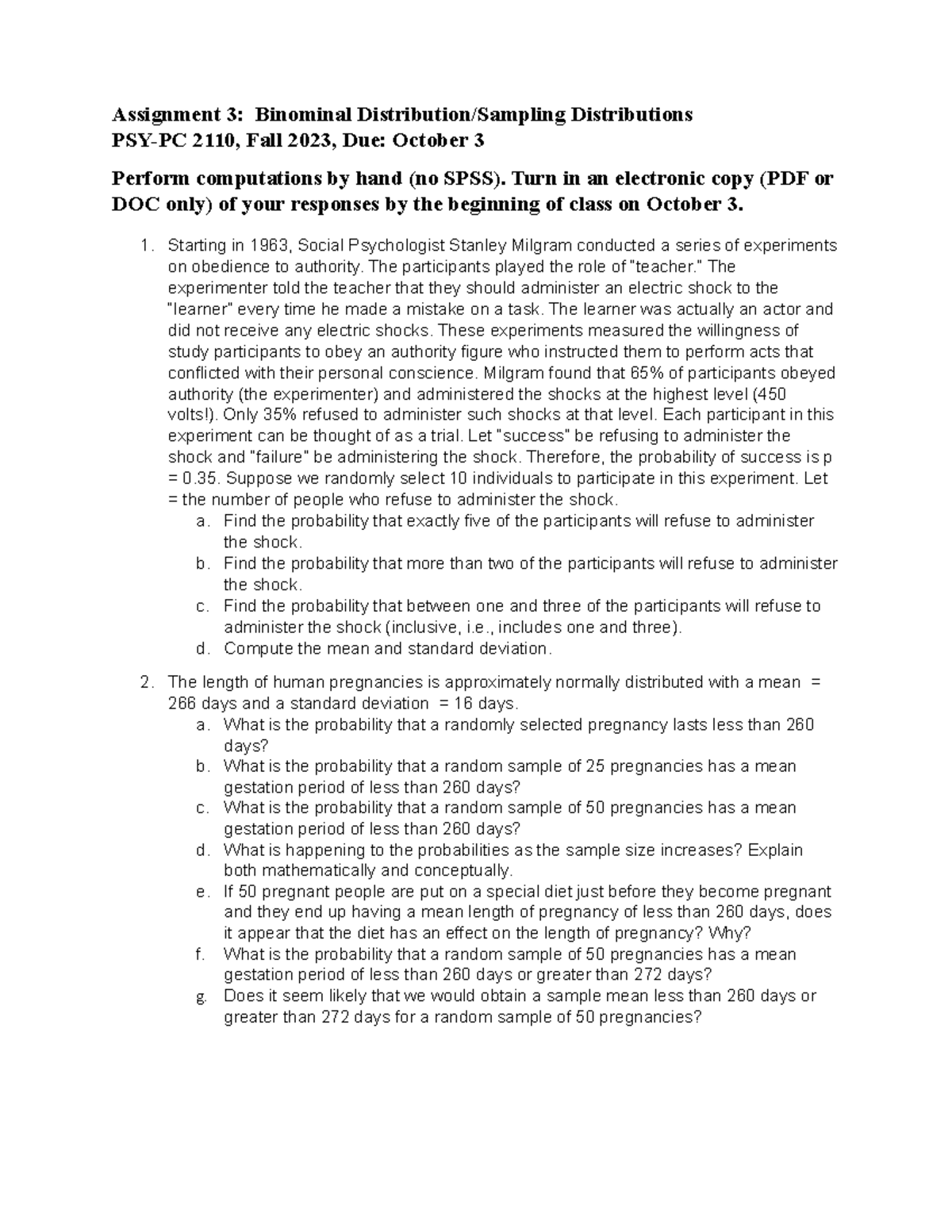 Assignment 3 - hiwhidw - Assignment 3: Binominal Distribution/Sampling ...