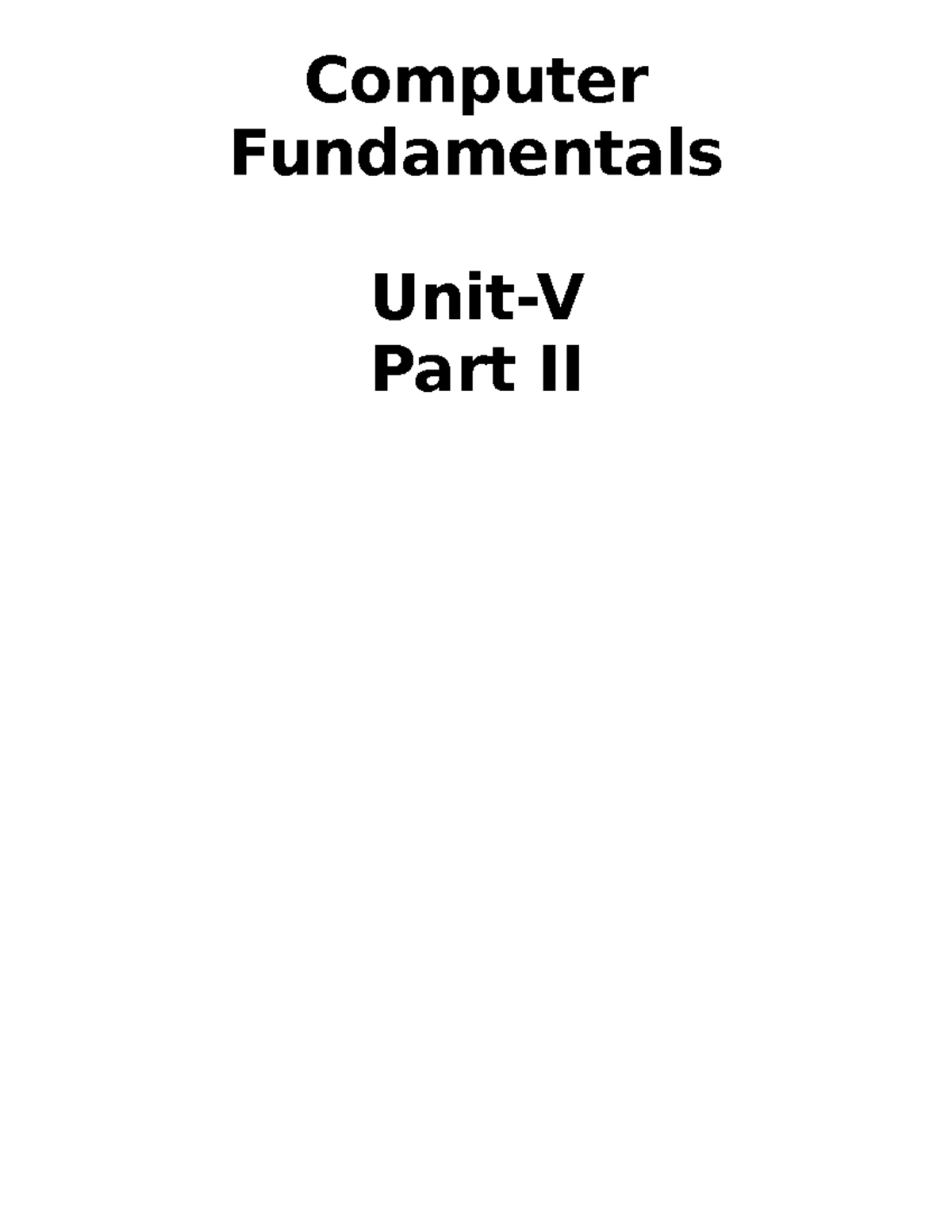 Computer Fundamentals Unit V Part II - Computer Fundamentals Unit-V Part II Additional commands ...