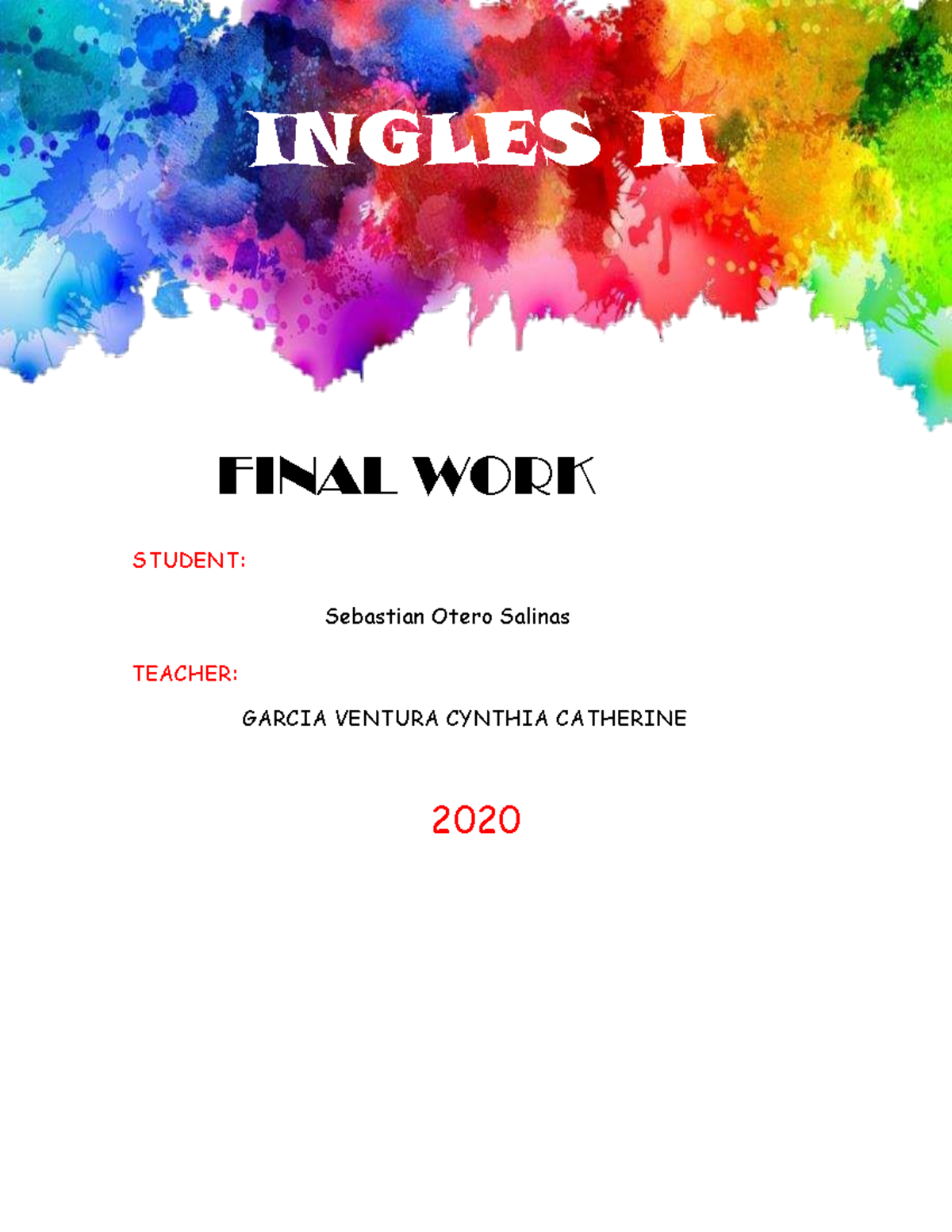 (ACV-S18) Trabajo final - II - FINAL WORK STUDENT: Sebastian Otero ...