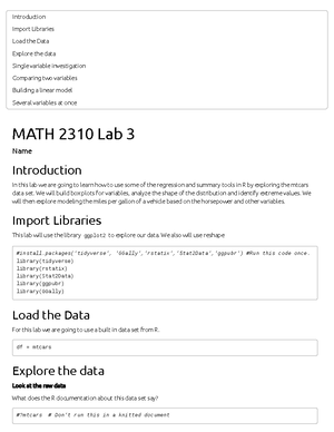 MATH 2310 Lab 1 SQ Sol - lab solutions - Introduction In-Class ...