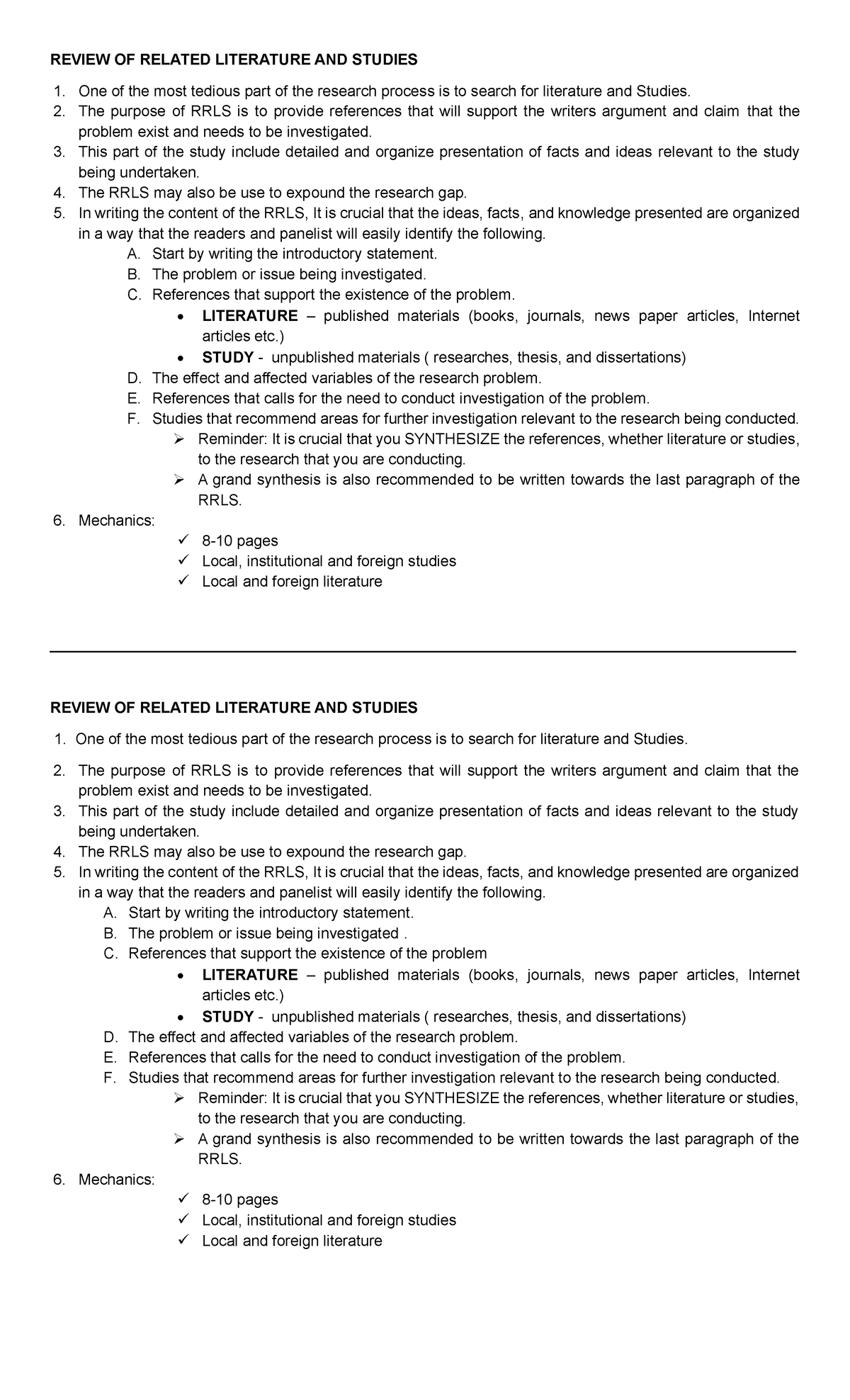 RRLS - PR 2 - REVIEW OF RELATED LITERATURE AND STUDIES One of the most ...
