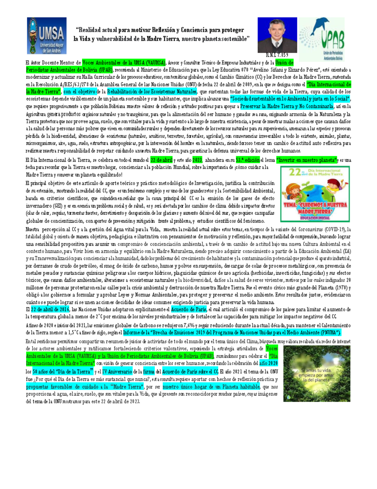 Día Internl.Madre Tierra 22-04-2023 final p - “Realidad actual para ...