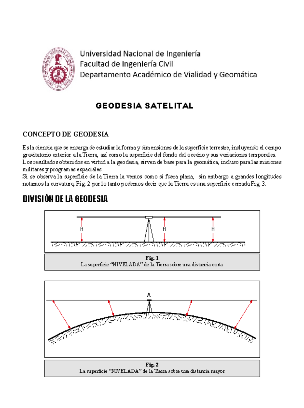 Sesión 1 - APUNTES - 563 Principios básicos de geodesia y cartografía ...