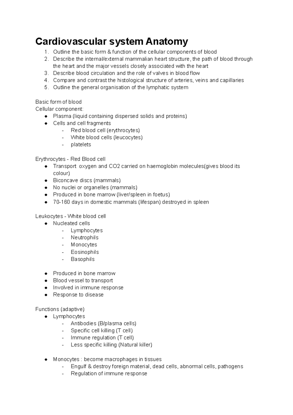 AVBS2007 Cardio respiratory module - Cardiovascular system Anatomy ...