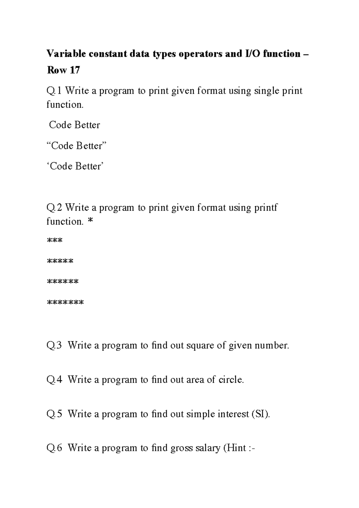 Basic Assignment - doctor appoinment system - Variable constant data types operators and I/O ...