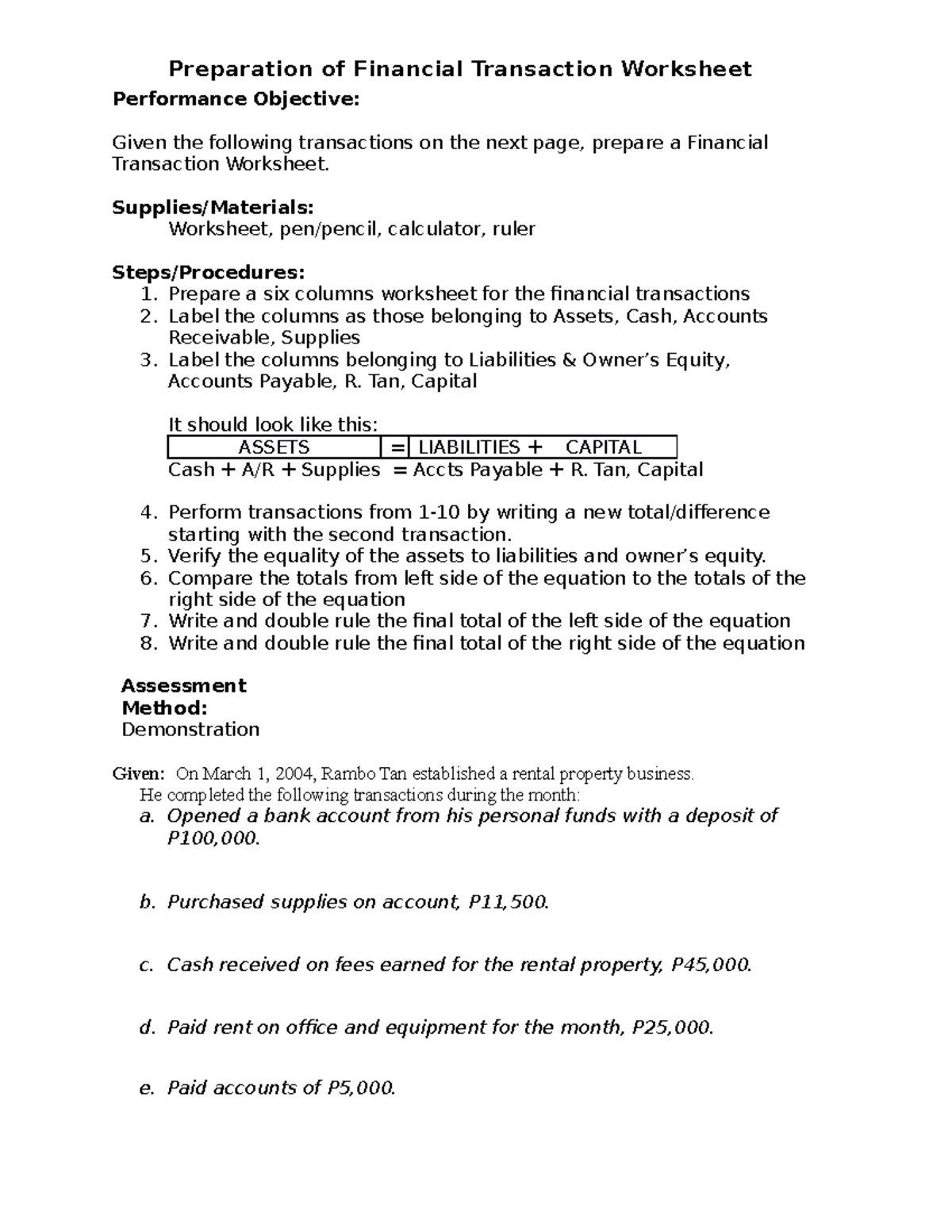 Activity-N0 - notes in fundamental - Preparation of Financial ...