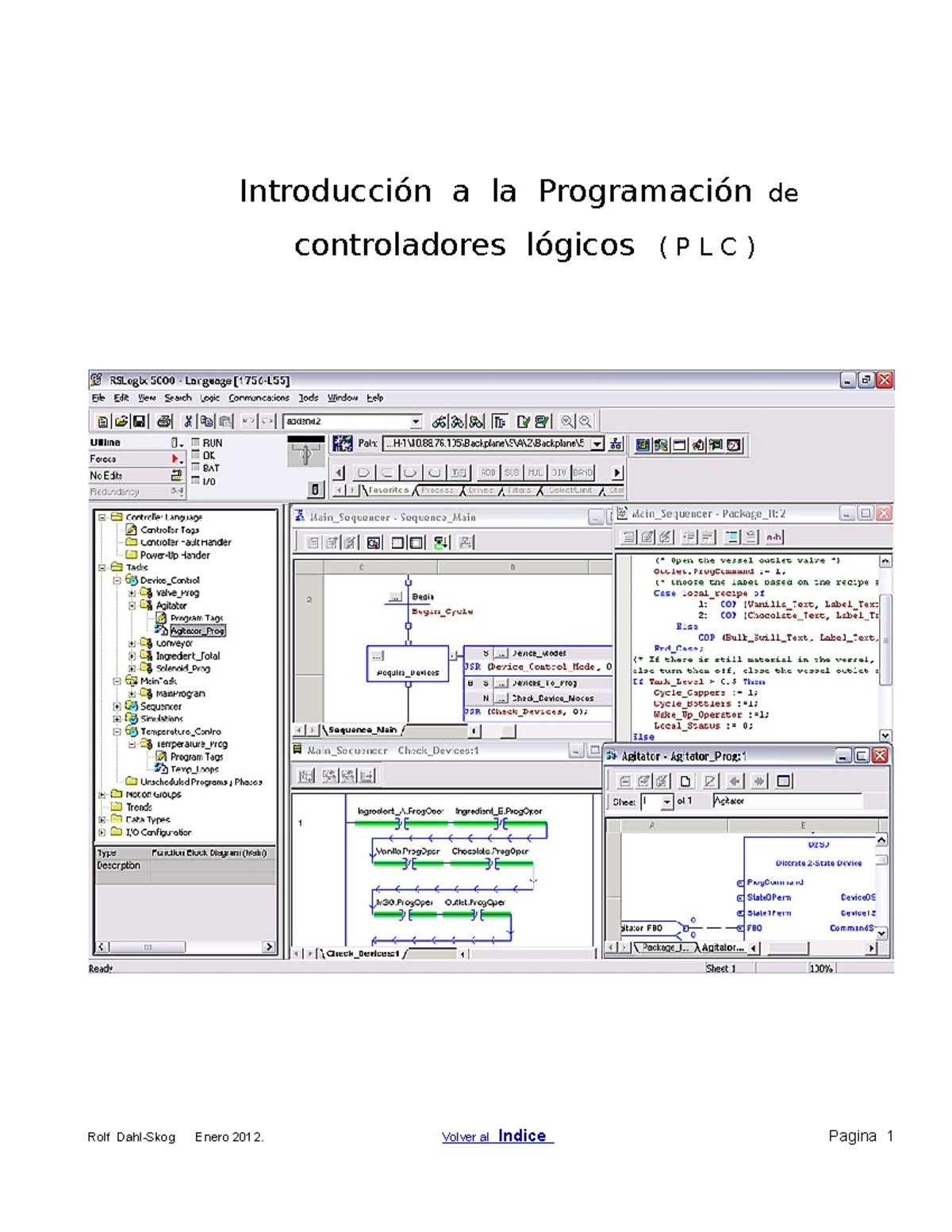 Programacion de controladores logicos (PLC) - Introducción a la Programación de controladores ...