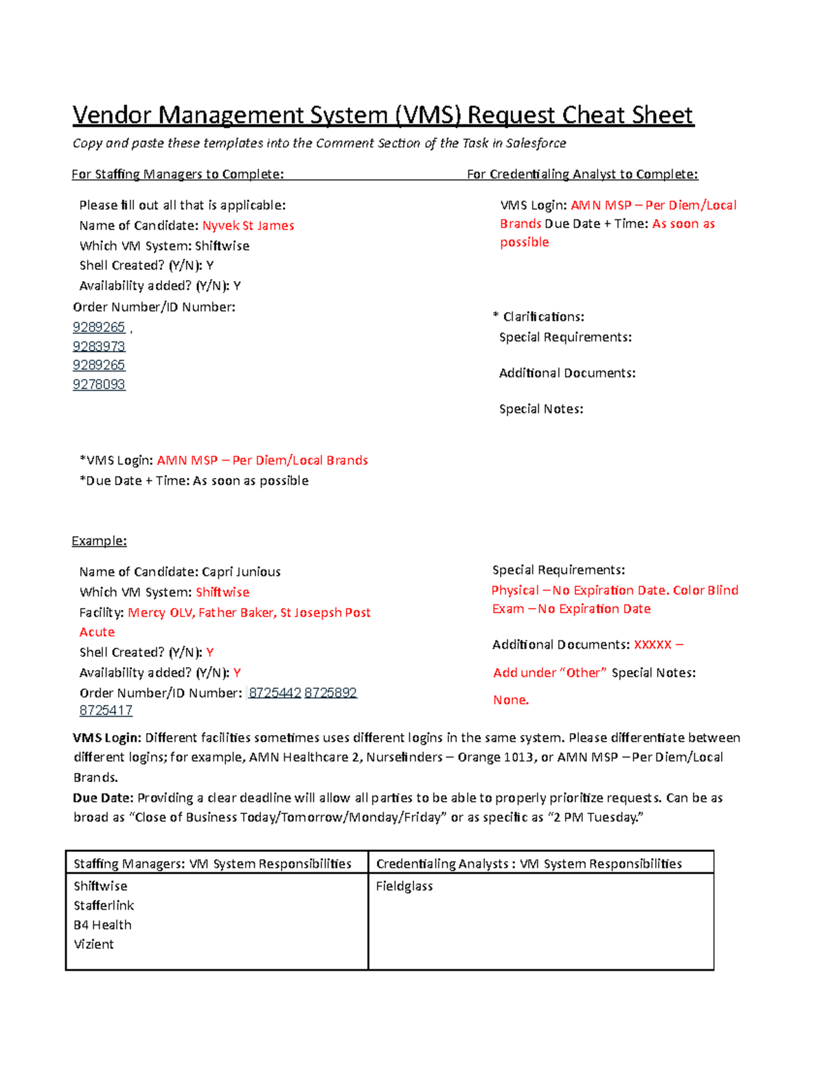 VMS Upload Temp - Vendor Management System (VMS) Request Cheat Sheet ...