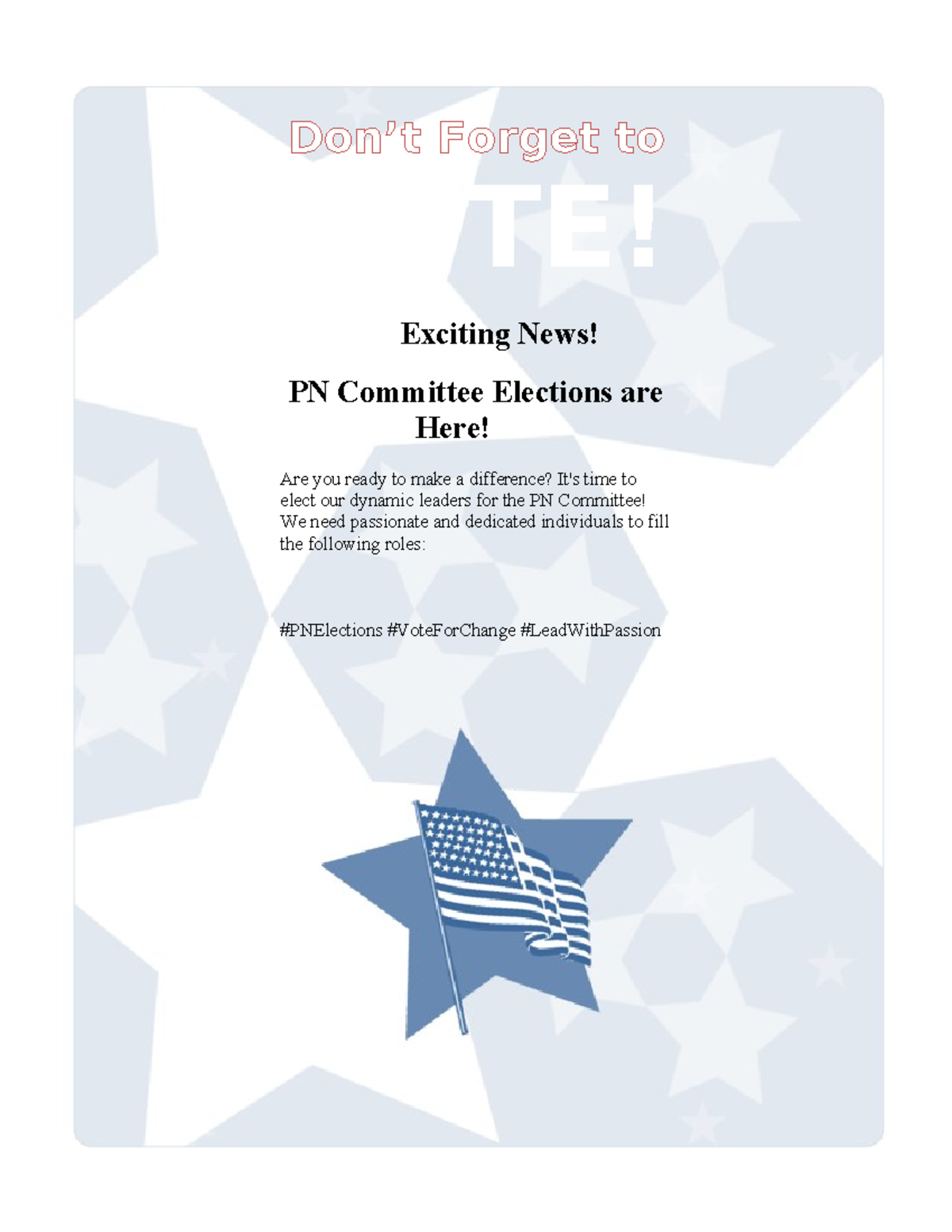 PN Committee Nominations - Don’t Forget to VOTE! 🎉 Exciting News! PN ...